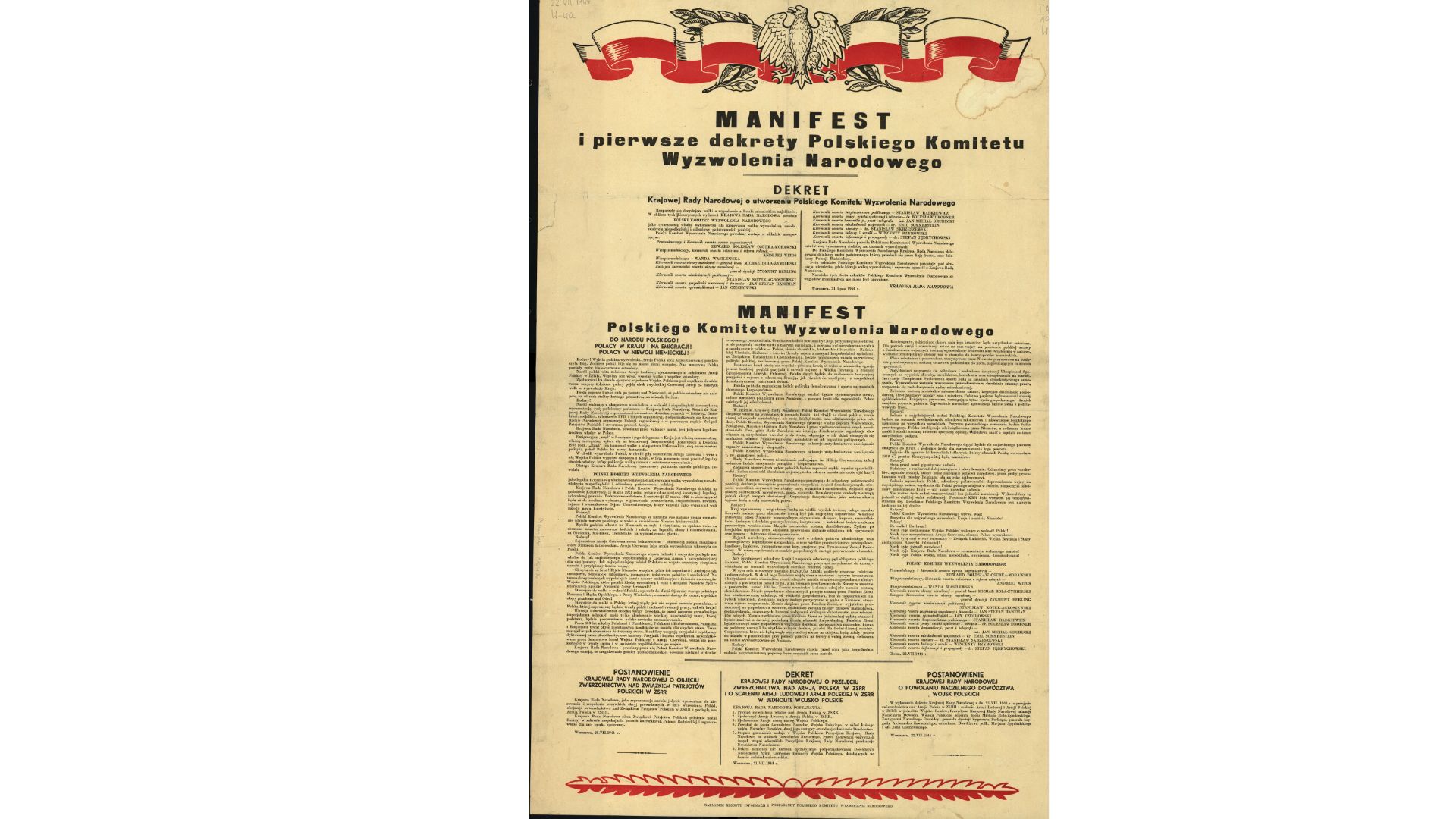 Manifest PKWN, czyli Polskiego Komitetu Wyzwolenia Narodowego